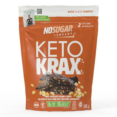 No Sugar Keto Krax Dark Chocolatey Peanut Crunch, 245g - Walmart.ca