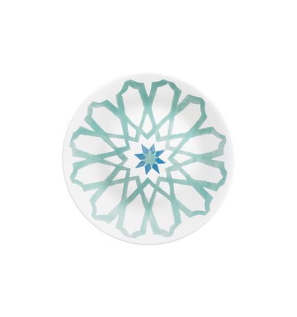Click here for Corelle Amalfi Verde Bread Plate White And Teal 6.... prices