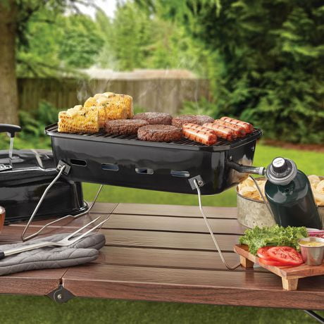 Expert Grill 17.5” 10,000 BTU Portable Table Top Gas Grill, Black ...