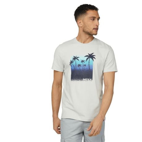 Click here for Mexx Men S Palm Tree Print Short Sleeve Tee Platin... prices