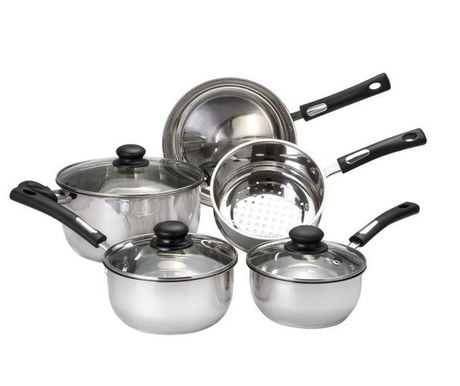 Click here for Hamilton Beach 8 Piece Stainless Steel Cookware Se... prices
