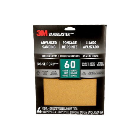 3M™ SandBlaster™ Advanced Sanding Sanding Sheets 20060-G-4, with NO ...