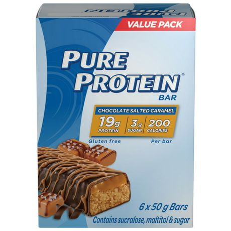 Pure Protein Chocolate Salted Caramel Bars 6x50G Value Pack | Walmart ...