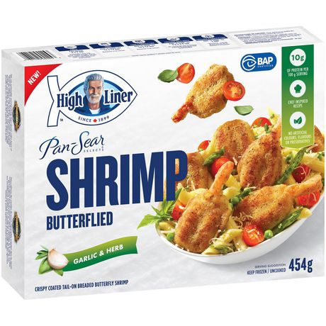 High Liner Pan-Sear SELECTS - Garlic & Herb Butterflied Shrimp ...