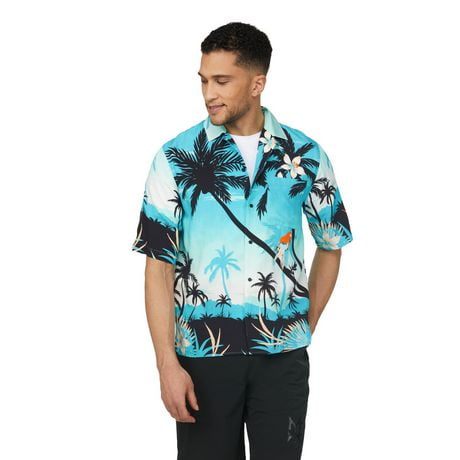 Click here for Mexx Men S Hawaiian Scene Short Sleeve Shirt Turqu... prices