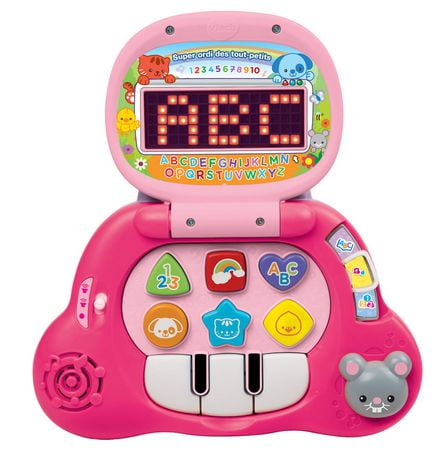 VTech Baby's Light up Laptop Pink- French Version - Walmart.ca