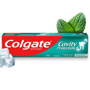 Colgate Cavity Protection Fluoride Toothpaste, Winterfresh, 95 mL ...