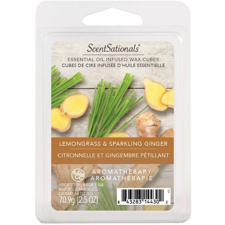 ScentSationals Scented Wax Cubes - Lemongrass & Sparkling Ginger ...