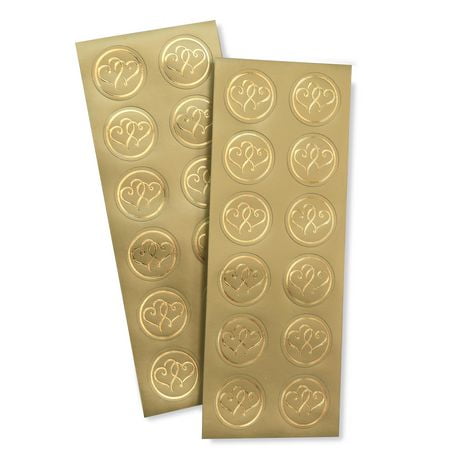 Gold Heart Sticker Seals | Walmart Canada