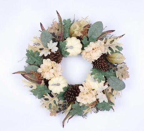 FLORAL WREATH-CREAM FLOWER | Walmart Canada