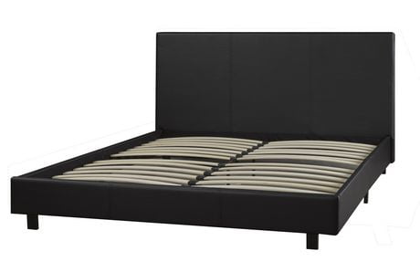 Click here for Brassex Inc Queen Size Platform Bed  Black Black Q... prices