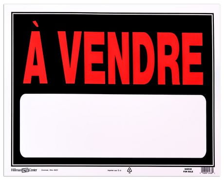 Hillman A Vendre Jumbo Plastic Red & Black Sign | Walmart Canada