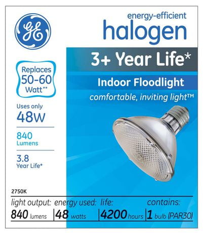 GE Energy-Efficient Halogen 48W PAR30 1PK | Walmart Canada