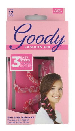 Goody Girls' Simple Styles Braid Ribbon, 1 fashion ribbon and bobby ...