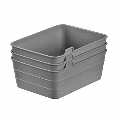 3 Pack Rectangular Mini Flex Bin, Flexible Storage Bins - Walmart.ca