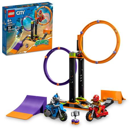 LEGO City Stuntz Spinning Stunt Challenge 60360 Toy Building Kit (117 ...