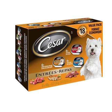 Cesar Entrees 6x Grilled Chicken Flavour Food for Small Dogs | Walmart ...