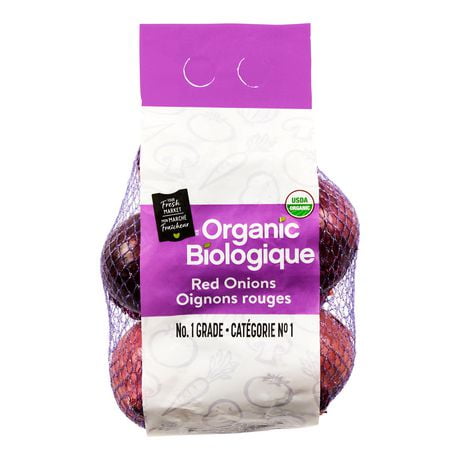 Your Fresh Market Organic Red Onions, 3 lb - Walmart.ca