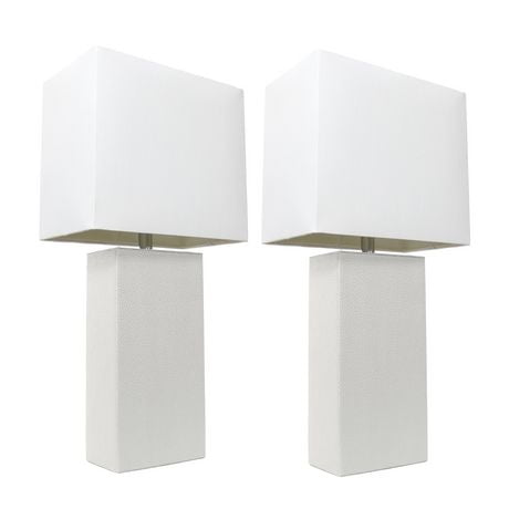 Click here for Elegant Designs 2 Pack Modern Leather Table Lamps... prices