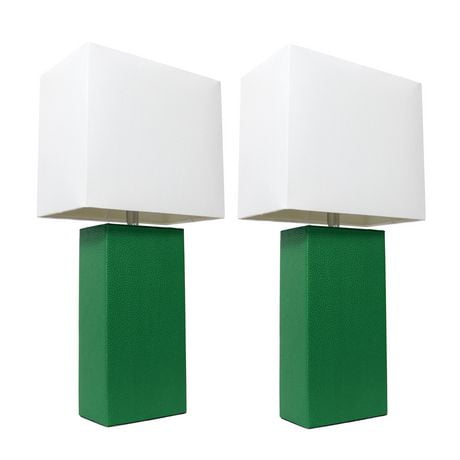 Click here for Elegant Designs 2 Pack Modern Leather Table Lamps... prices