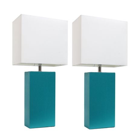 Click here for Elegant Designs 2 Pack Modern Leather Table Lamps... prices