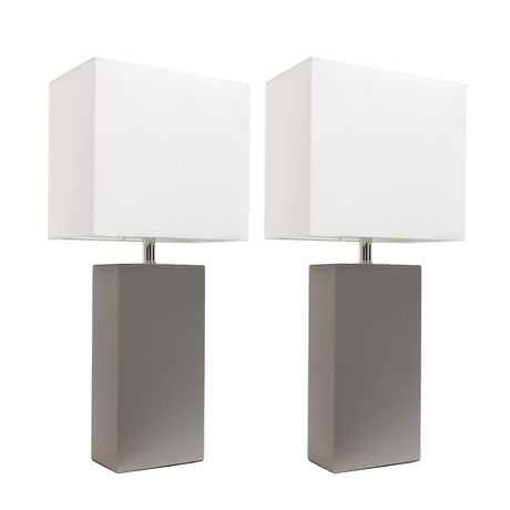 Click here for Elegant Designs 2 Pack Modern Leather Table Lamps... prices