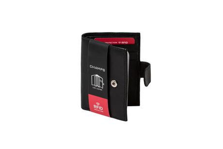 Champs Express Leather RFID Card and ID Holder with Tab Closure ...