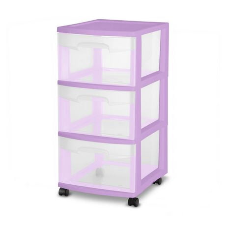 Sterilite 3 Drawer Cart Lilac | Walmart Canada