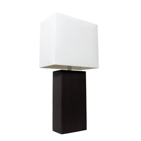 Click here for Elegant Designs Modern Leather Table Lamp With Whi... prices
