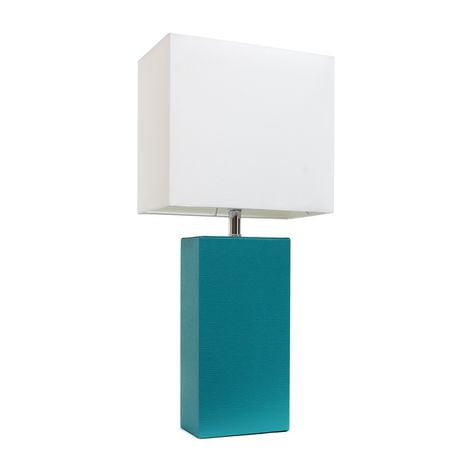 Click here for Elegant Designs Modern Leather Table Lamp With Whi... prices