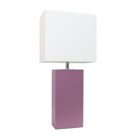 Click here for Elegant Designs Modern Leather Table Lamp With Whi... prices