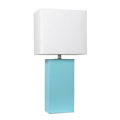 Click here for Elegant Designs Modern Leather Table Lamp With Whi... prices