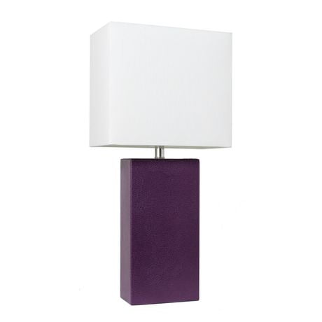 Click here for Elegant Designs Modern Leather Table Lamp With Whi... prices