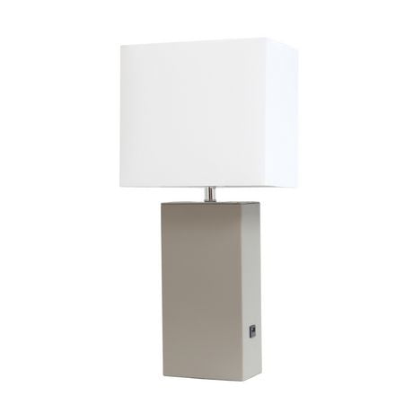Click here for Elegant Designs Modern Leather Table Lamp With Usb... prices