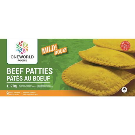 One World Halal Beef Patties - Mild 9x130g | Walmart Canada
