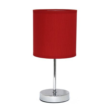 Click here for Simple Designs Chrome Mini Basic Table Lamp With F... prices