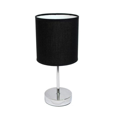 Click here for Simple Designs Chrome Mini Basic Table Lamp With F... prices