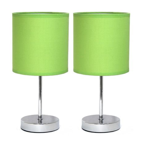 Click here for Simple Designs Chrome Mini Basic Table Lamp With F... prices