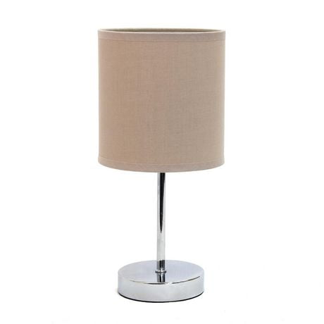 Click here for Simple Designs Chrome Mini Basic Table Lamp With F... prices