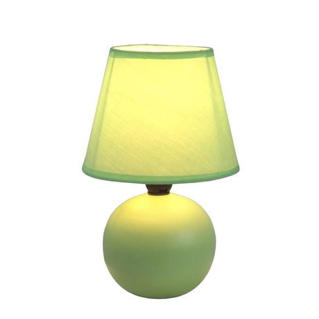 Click here for Simple Designs Mini Ceramic Globe Table Lamp Green... prices