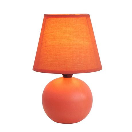 Click here for Simple Designs Mini Ceramic Globe Table Lamp Orang... prices