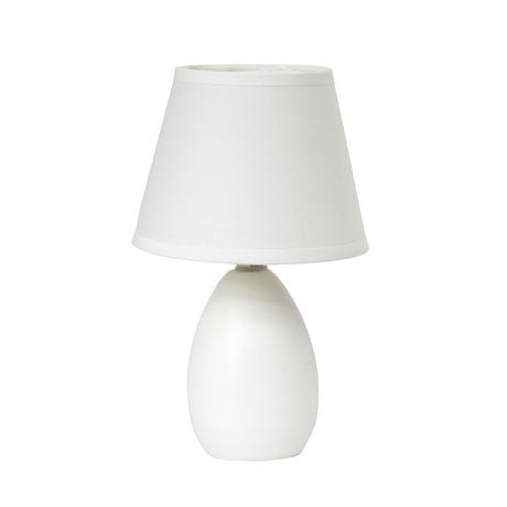 Click here for Simple Designs Mini Egg Oval Ceramic Table Lamp Of... prices