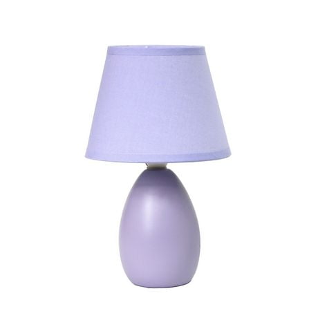 Click here for Simple Designs Mini Egg Oval Ceramic Table Lamp Pu... prices