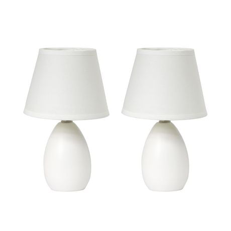 Click here for Simple Designs Mini Egg Oval Ceramic Table Lamp 2... prices
