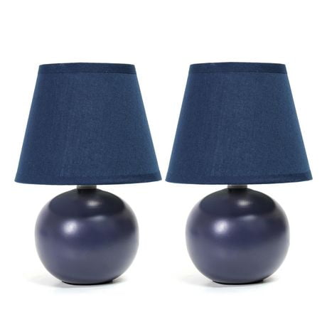 Click here for Simple Designs Mini Ceramic Globe Table Lamp 2 Pac... prices