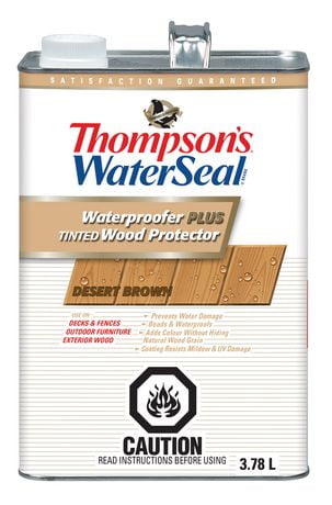 Thompson's WaterSeal Waterproofer Plus Tinted Wood Protector, Desert ...