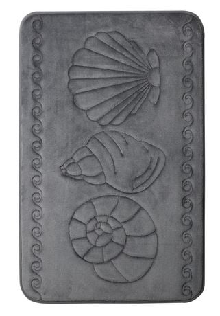 Swift Home Memory Foam Sea Shell Bath Mat - Walmart.ca