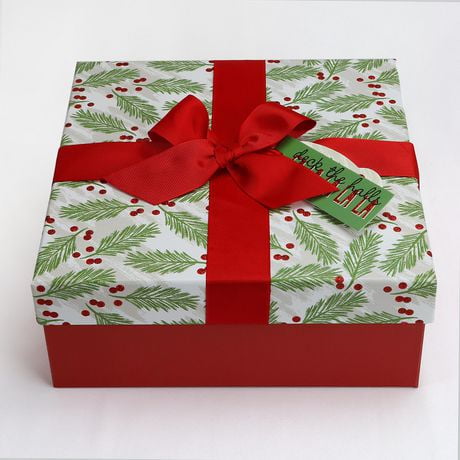 Holiday Time Christmas ReadyToGift Box, Holly White | Walmart Canada