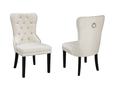 Click here for Brassex Inc Soho Dining Chair  Set Of 2  Cream Cre... prices