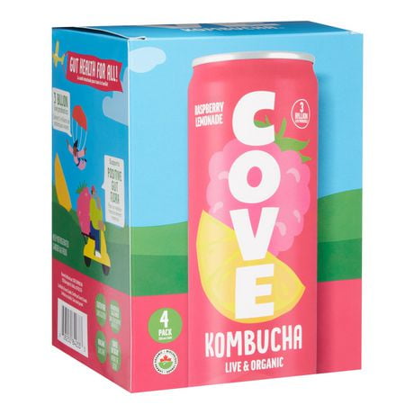 Cove Raspberry Lemonade Kombucha (4 Pack), 4 x 355 mL - Walmart.ca